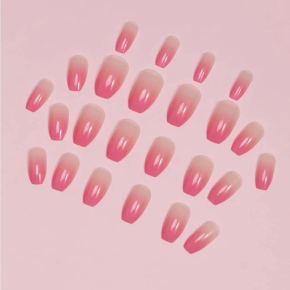 Makeup | New 24pcs Ombr Short Coffin Press On Nails | Poshmark